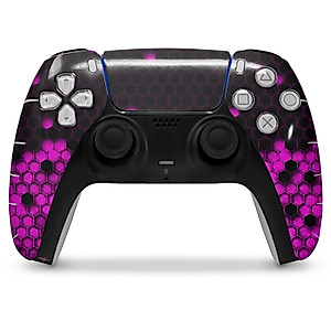 WraptorSkinz Skin Wrap compatible with Sony PS5 DualSense Controller HEX Hot Pink (CONTROLLER NOT INCLUDED)
