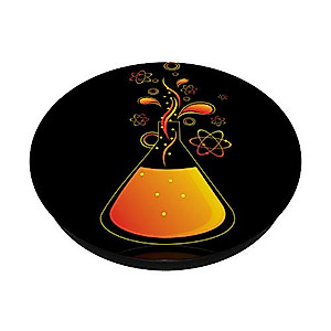 Colourful Lyfe Cool Science Chemistry Lab Orange Physics PopSockets PopGrip: Swappable Grip for Phones & Tablets