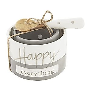 Mud Pie Happy Color Block Dip, 3 Piece Set, No Size, Gray, White