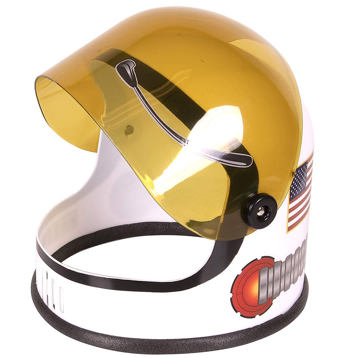 Narwhal Novelties Kids Space Helmet, Halloween Costume Helmet with Movable Visor - White, for Ages 5-12, Space Toy Helmet with Foam Padding, NASA Logo and USA Flag, Spacewalker Look