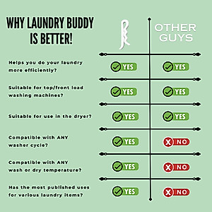 Laundry Buddy® for Bed Sheets and More - Bed Sheet Detangler - No More Tangles, Wads, or Wet Sheets - Your New Laundry Helper! - Made in America - BPA Free - Bleach Safe - Heat Safe - Patent Pending
