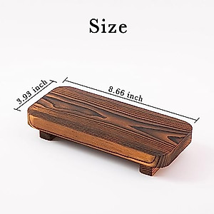 Wood Risers for Decor Display, Bathroom Counter Sink Decor, Dish Soap Tray Wood Tray for Kitchen Counter, Small Wooden Soap Stand, Wood Soap Pedestal, Soap Dispenser Stand Modern Farmhouse