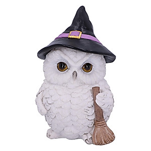 Nemesis Now Snowy Magic Witch Owl Familiar Figurine, 18cm, White