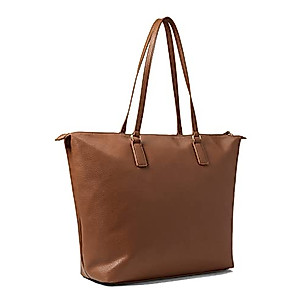 Tommy Hilfiger Graham II Tote w/Hangoff-Pebble PVC Cognac One Size