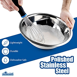 EHOMEA2Z Mixing Bowls Metal Stainless Steel Set (7 Pack) Kitchen Nesting Bowls for Space Saving Storage Gadgets, Baking, Cooking, Breader Bowl, Polished Mirror