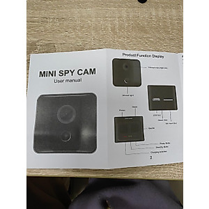 braosusner Wireless Mini Camera HD 1080P Portable Small Nanny Cam with Night Vision,Body Cam Surveillance Cameras for Home Security Indoor/Outdoor No WiFi Need No Audio