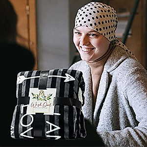 WiseOwell Wish OWL Overcomer Letterboard Healing Compassion Blanket | Get Well Soon Gifts for Men | Comfort Items for Chemo Patients | Inspirational Gifts for Women Cancer Gifts for Men