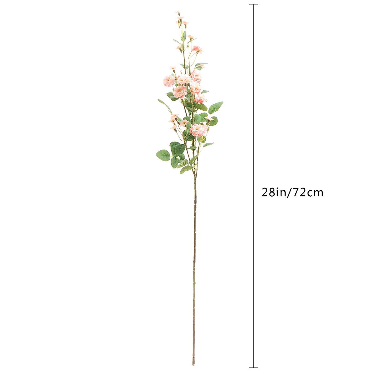 MAIMENG Pink Small Roses,Mini Roses Silk Flowers Set of 6 for Home Decorations Centerpieces Wedding Arrangement Bouquet DIY Floral Decor Autumn Decor with Stems