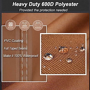 NettyPro Waterproof Outdoor Furniture Side Table Cover 24 x 24 Inch Patio Square Ottoman Table Cover All Weather Protection