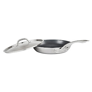 VIKING Culinary Professional 5-Ply Stainless Steel Nonstick Fry Pan, 10 Inch, Includes Lid, Dishwasher, Oven Safe, Works on All Cooktops including Induction