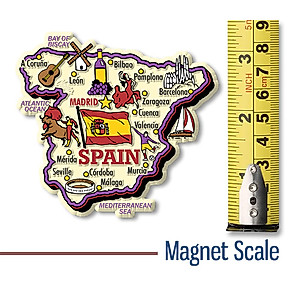 Spain Jumbo Country Map Magnet by Classic Magnets, Collectible Souvenirs Made in The USA