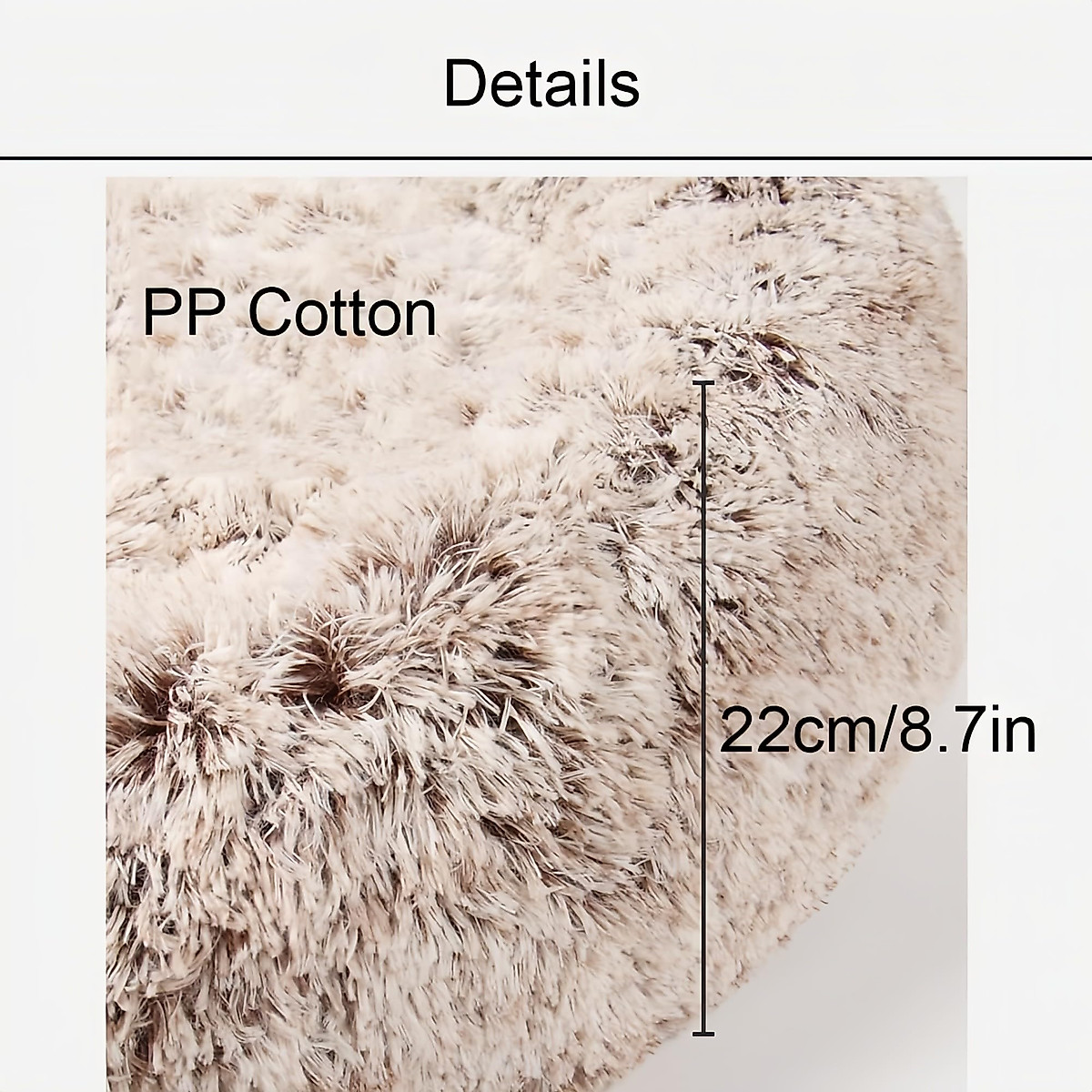 SEAHOME Dog Bed Cat Pet Sofa Cute Bear Paw Shape Comfortable Cozy Pet Sleeping Beds for Small, Medium, and Large Dogs and Cats, Soft Fluffy Faux Fur Cat Cushion Dog Bed (Small 22'' x 22'', Brown)