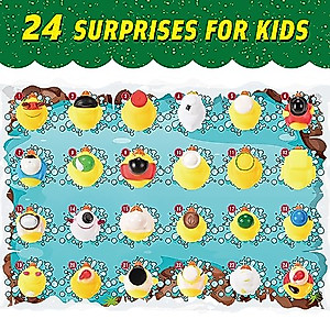 Sumsync Christmas Advent Calendar 2023 | 24 Rubber Ducks Toys For 3 4 5 6 7 8 Year-Old Boys Girls Kids Toddlers | Creative Christmas Gift For Boys Girls | Rubber Ducky Bath Toy