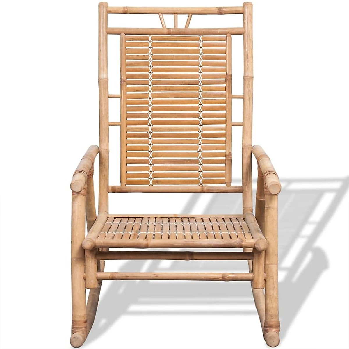 vidaXL Rocking Chair Bamboo Outdoor Patio Garden Porch Deck Seat Armchair