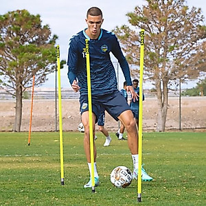 Net World Sports Forza Spring Loaded Agility Poles | Improve Endurance, Speed & Footwork - Available in Packs of 8 or 16 (Without Bases, Pack of 8, 5ft)