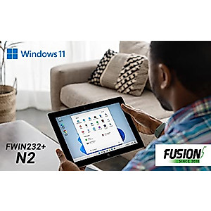 Fusion5 10" Windows 11 FWIN232 Plus N4020 Intel Quad-Core Ultra Slim Windows Tablet PC - 4GB RAM, USB 3.0, Micro HDMI, IPS HD Display, 5MP and 2MP Cameras, Bluetooth (64GB)