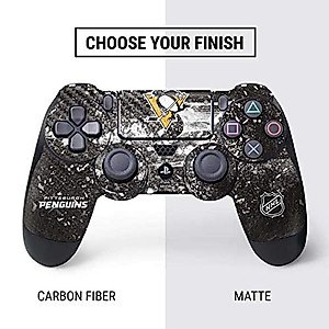 Skinit Decal Gaming Skin Compatible with PS4 Controller - Officially Licensed NHL Pittsburgh Penguins Frozen Design