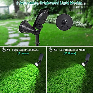 CREPOW Solar Spot Lights Outdoor, 7 LED Solar Power Landscape Spotlights Solar Garden Lights Adjustable Auto ON/Off IP65 Waterproof Wall Lights for Patio Walkway Pathway Yard Pool, Cold White - 4 Pack