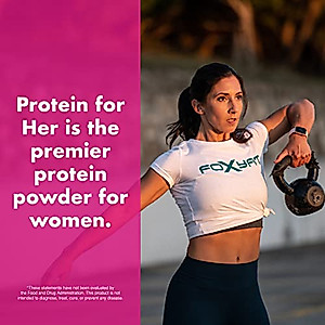 FoxyFit Protein for Her, Vanilla Cupcake Whey Protein Powder with CLA and Biotin for a Healthy Glow (1.85 lbs)
