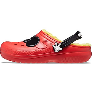 Crocs Kids' Classic Lined Disney Clog Minnie Shoes, Mickey Mouse, 3 US Unisex Little