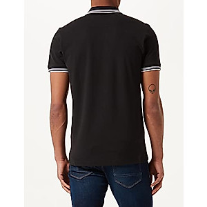 BOSS Men's Paul Curved Logo Polo Shirt, Black Coal, X-Large