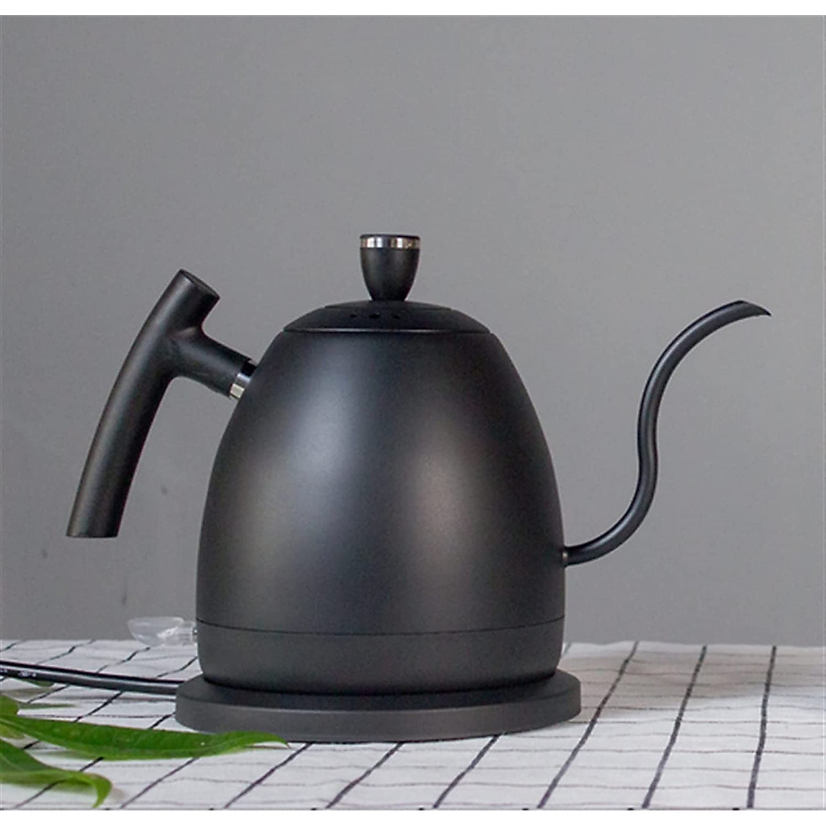 REJOON Percolator Coffee Pot Long Mouth Coffee Pot Hand Operated Pot Teapot Coffee Pot Multi-Function Espresso Tea Mocha Pot (Color : Black)