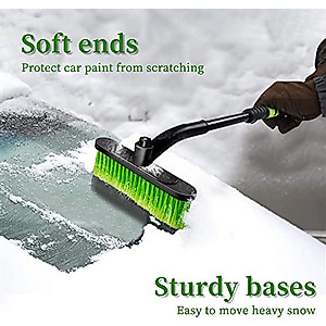 Ice Scraper for Car Windshield, SEAAES Extendable Snow Brush Remover with Foam Grip for Car Auto SUV Truck Windows