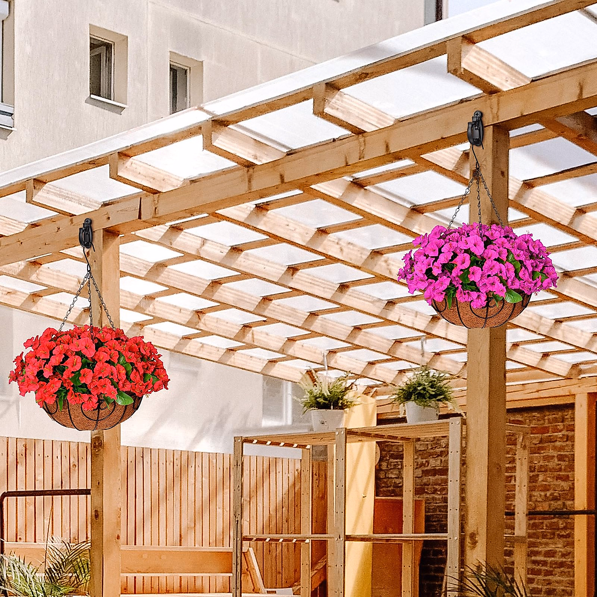 Lewufe Lights Hanger Hooks, Christmas Light Clips, Outdoor String Lights Hangers for Hanging Christmas Light, Fairy Lights, Outdoor Patio Lights, 20 Pack, Black