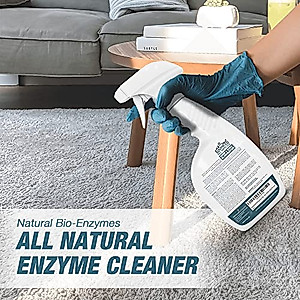 Advanced Pet Supplies Odor & Stain Eliminator - Cat Urine & Dog Pee Cleaner Solution - Carpet & Fabric Pet Cleaning Essentials - Pet Pee Enzyme Deodorizer & Stain Remover with Cucumber Melon Scent, 32oz Spray