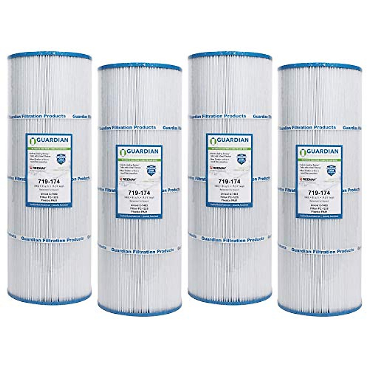 Guardian Filtration Products 719-174-04-4 Pack Pool Filter Replacement for Pleatco PA81, Unicel C-7483, Filbur FC-1225, Hayward SwimClear C-3020, C-570, C3025, CX580XRE
