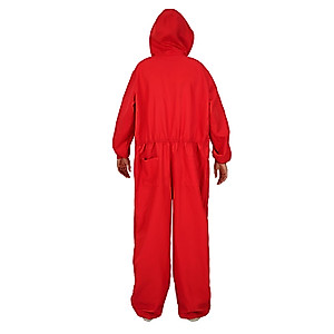Uisozsfeb Unisex Red Jumpsuits Mask Halloween Party Costume Full Set(20284, M)
