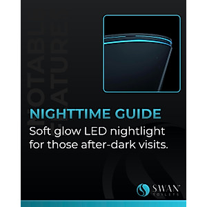 SWAN S-Pro Toilet - Smart Bidet One Piece Toilet for Bathrooms Warm Water Sprayer, Heated Seat, Automatic Flushing, LED lights, Auto Open & Close, Air Dryer| Luxury Smart Toilet | App Enabled |