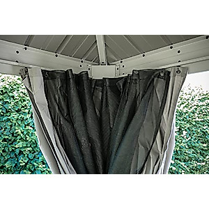Sojag Accessories Set of 4 12' x 14' Curtains for Messina and Mykonos Outdoor Gazebo Models, Taupe
