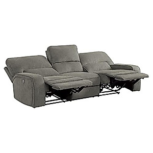 Homelegance Borneo 98" Double Reclining Sofa (Power), Mocha