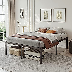 Artimorany California-King-Platform-Bed-Frame, 18 Inch Heavy Duty Metal Mattress-Foundation, No Box Spring Needed, Steel Slat Support 3500 lbs, Noise-Free, Easy Assembly, Black