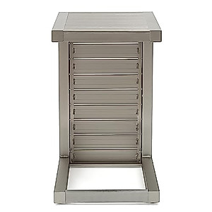 Christopher Knight Home Cape Coral Outdoor Aluminum Club Chairs with Side Table, Khaki / Silver