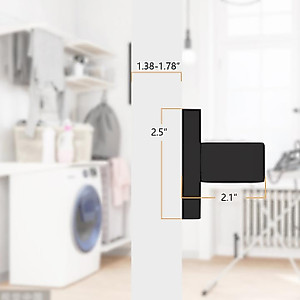 Probrico 4 Pack| Dummy Door Handles in Matte Black, Non-Turning Interior Door Levers, Heavy Duty Reversible Indoor Handles for Closet Pantry