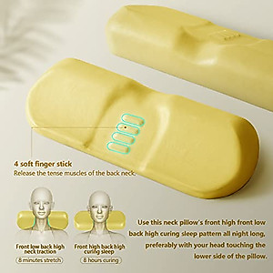 Cervical Neck Pillows for Pain Relief Sleeping, Memory Foam Neck Bolster Pillow for Stiff Pain Relief, Neck Support Pillow Neck Roll Pillow for Bed Pillow (Dark Gray)