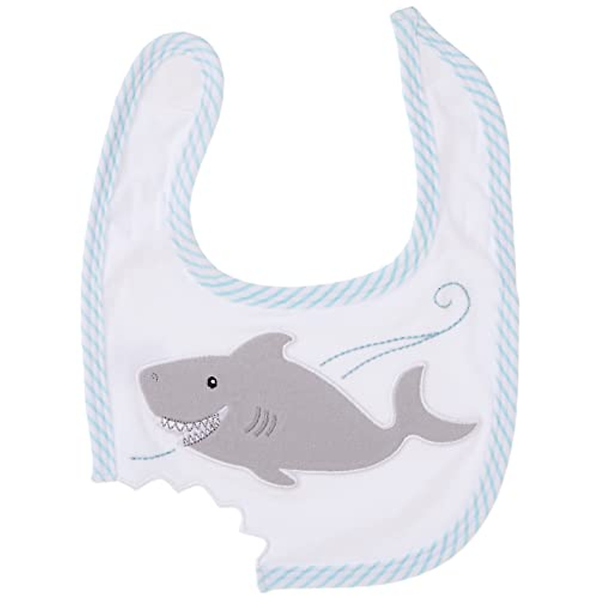Baby Aspen Bib and Booties Gift Set, Chomp and Stomp Shark, 0-9 Month
