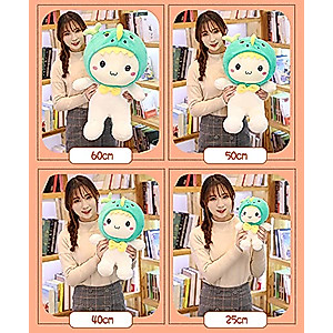 DERMAEX Pink Bunny Plush Stuffed Animal Pillow,Soft Hugging Pillow Bunny Plush Toys,Cute Rabbit Doll Throw Pillow with Wings,Gifts for Birthday, Valentine, Christmas (Pink,25cm)