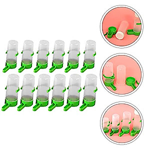 Balacoo 20pcs Bird Feeder Water Dispenser for Cage Automatic Bird Water Food Feeder for Cage Pet Parrot Budgie Lovebirds Cockatiel Feeder Cup Bowl Dish and M