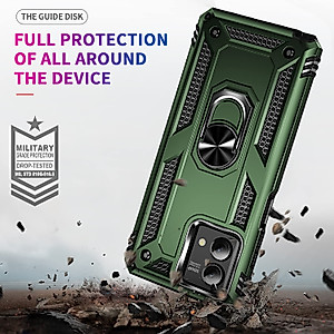 for Moto G Stylus 5G 2023 Case with [2 Packs] Tempered Glass Screen Protector, [Military-Grade] Rugged Full Body Shockproof Phone Cover with Kickstand for Motorola Moto G Stylus 5G 2023, Oliver Green