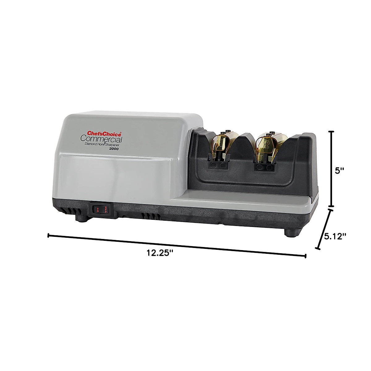 Chef'sChoice 2000 Commercial Diamond Hone Electric Kitchen Knife Sharpener High Performance Heavy Duty with Detachable Module NSF Certified, 2-Stage, Gray