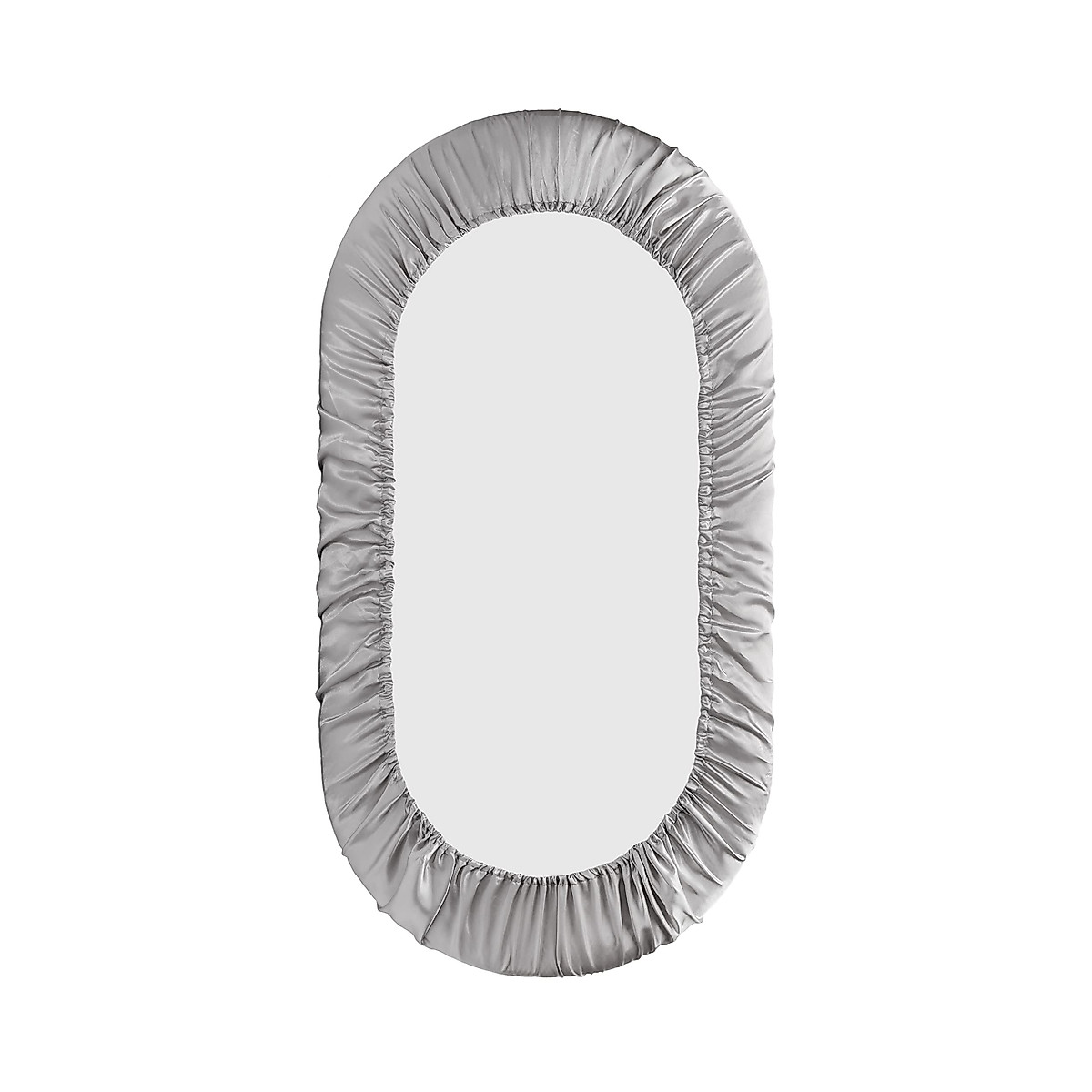 Pro Goleem Satin Bassinet Sheet 2 Pack Great for Baby Hair Soft Silk Feeling Sheet for Cradle or Bassinet Pad＆Mattress for Boys and Girls Gift for Newborn and Infant White and Gray