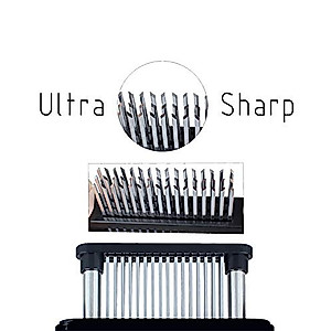 ZXZ Meat Tenderizer, 48 Stainless Steel Sharp Needle Blade, Heavy Duty Cooking Tool for Tenderizing Beef, Turkey, Chicken, Steak, Veal, Pork, Fish, Christmas Cooking Set