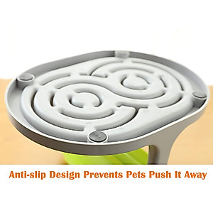 Ito Rocky Interactive Dog & Cat Food Puzzle Toy - Treat Boredom Dispensing Slow Feeder - Anxiety IQ Training in Smart Feeding and Adjustable Height for Small/Medium Dogs