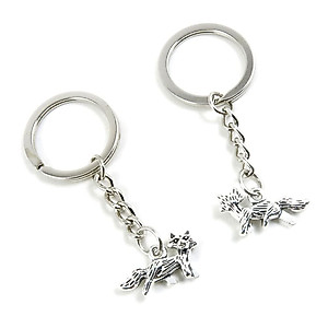 100 Pieces Keychain Keyring Door Car Key Chain Ring Tag Charms Supplies B8LH8D Fox