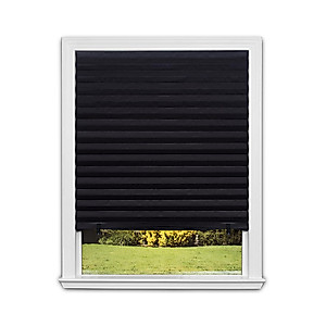 Redi Shade No Tools Original Blackout Pleated Paper Shade Black, 36 in x 72 in, 6 Pack