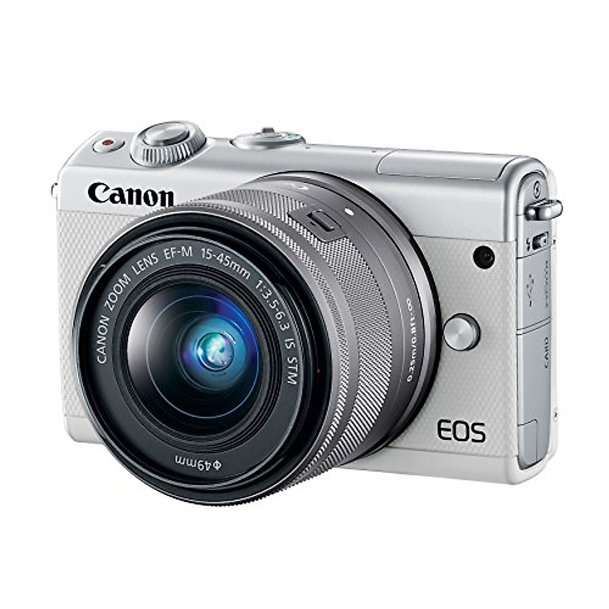 Canon EOS M100 Mirrorless Camera w/ 15-45mm Lens & 55-200mm Lens - Wi-Fi, Bluetooth, and NFC Enabled (White)