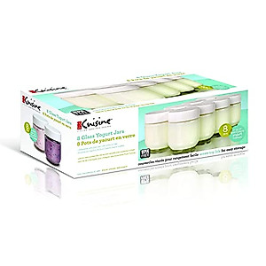 Euro Cuisine Glass Jars for Yogurt Maker, Set of 8